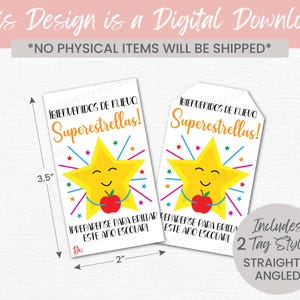 Back to School Gift Tag in Spanish, Welcome Back to School Tag, Spanish ...