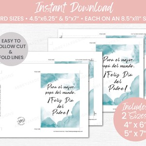 Father's Day Card, Dia Del Padre, Tarjeta Dia Del Padre, Feliz Dia Del ...