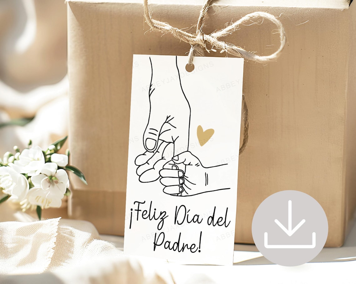 Feliz Dia Del Padre Tags, Spanish Father's Day Tags, Father's Day Gift ...