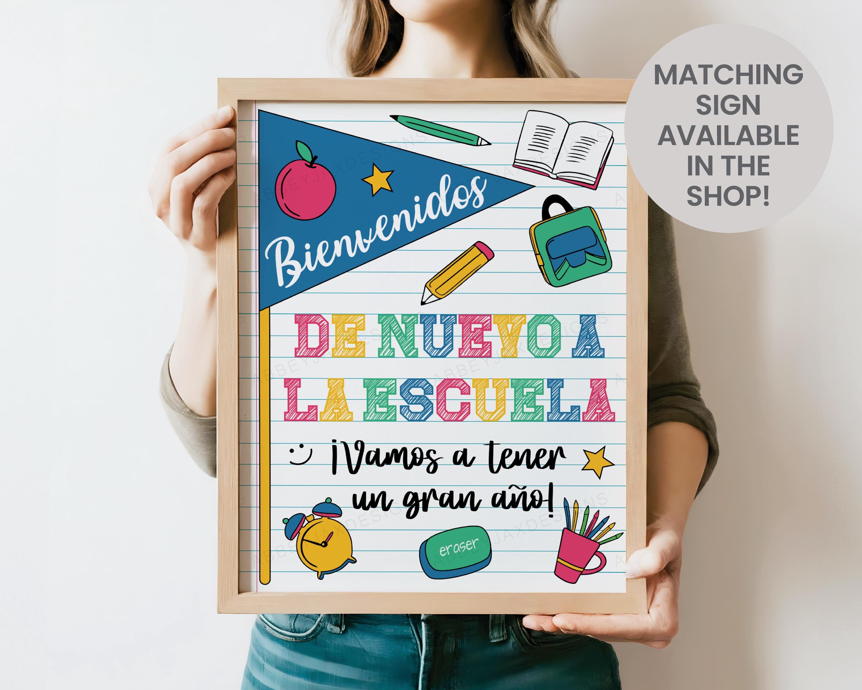 Back to School Gift Tag in Spanish, Welcome Back to School Tag, Spanish ...