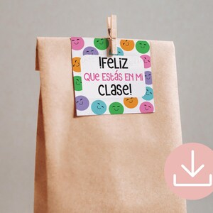 Back to School Cookie Tag in Spanish, Teacher Gift Tag for Students ...