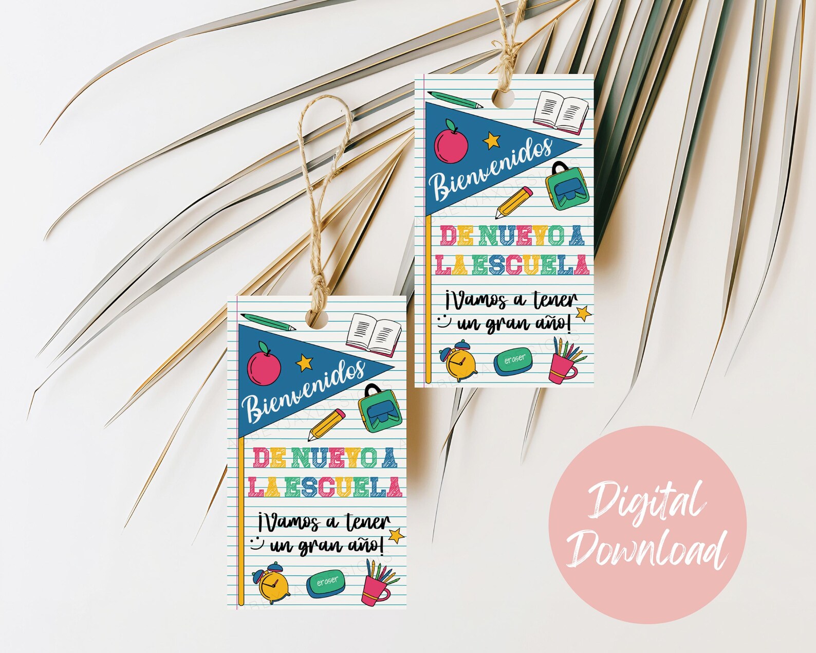 Back to School Gift Tag in Spanish, Welcome Back to School Tag, Spanish ...