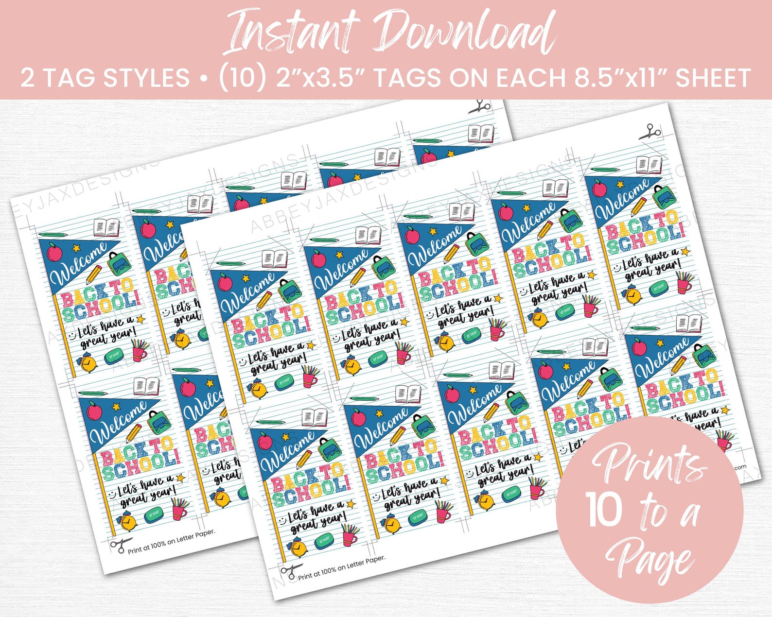 Welcome Back to School Gift Tag, Treat Tag From Teacher, Back to School ...