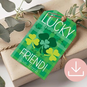 St. Patrick's Day Gift Tags, Lucky to Have You Tag, St Patricks Day ...