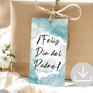 Spanish Dad Fathers Day Tag, Fathers Day Printable Tag, Feliz Dia Del ...