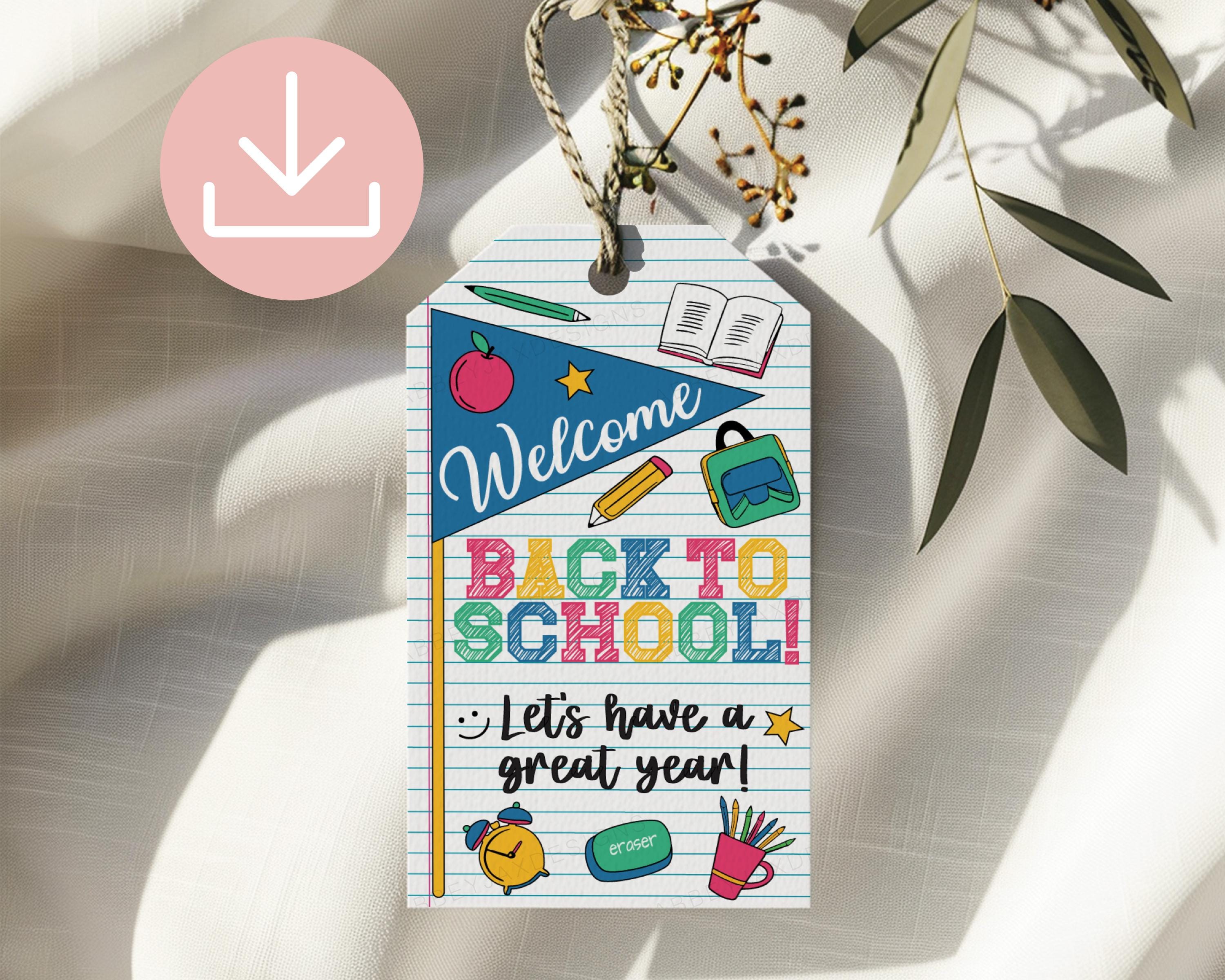 Welcome Back to School Gift Tag, Treat Tag From Teacher, Back to School ...