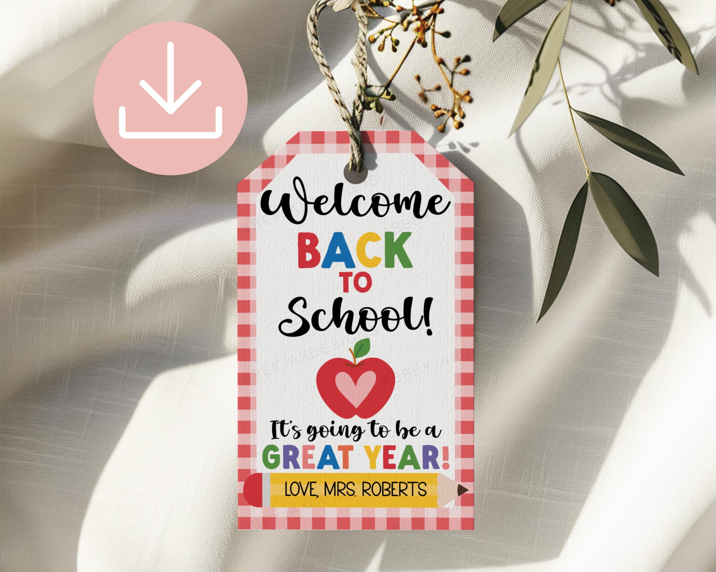 Welcome Back to School Tag, Back to School Gift Tags for Students ...