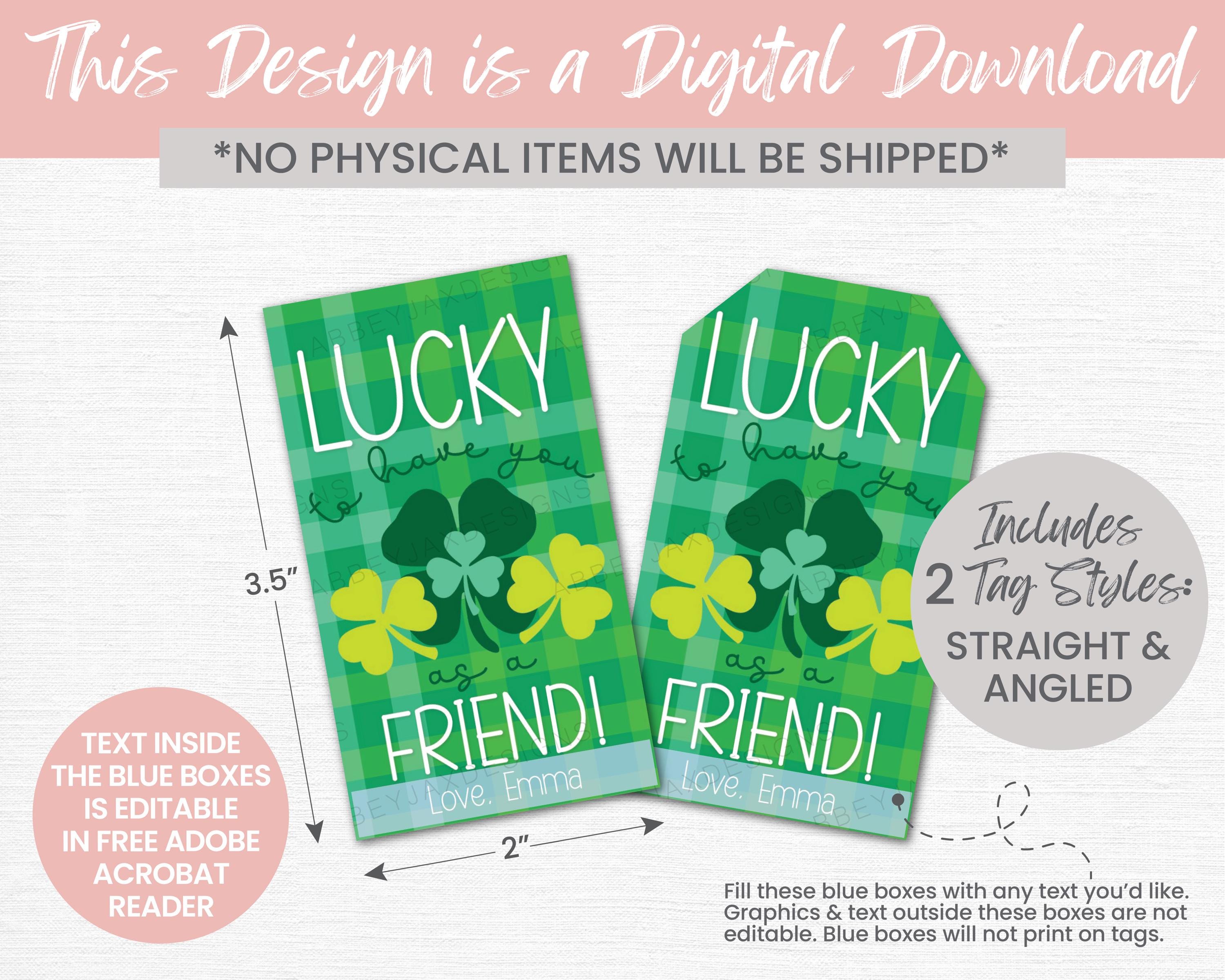 St. Patrick's Day Gift Tags, Lucky to Have You Tag, St Patricks Day ...