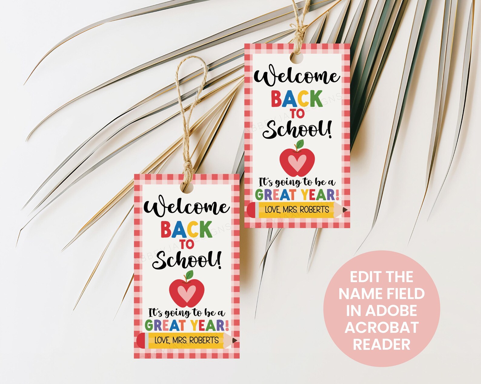 Welcome Back to School Tag, Back to School Gift Tags for Students ...