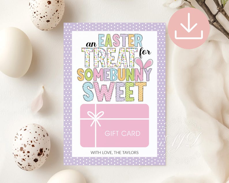 Easter Gift Card Holder Printable, Easter Treat for Some Bunny Sweet ...