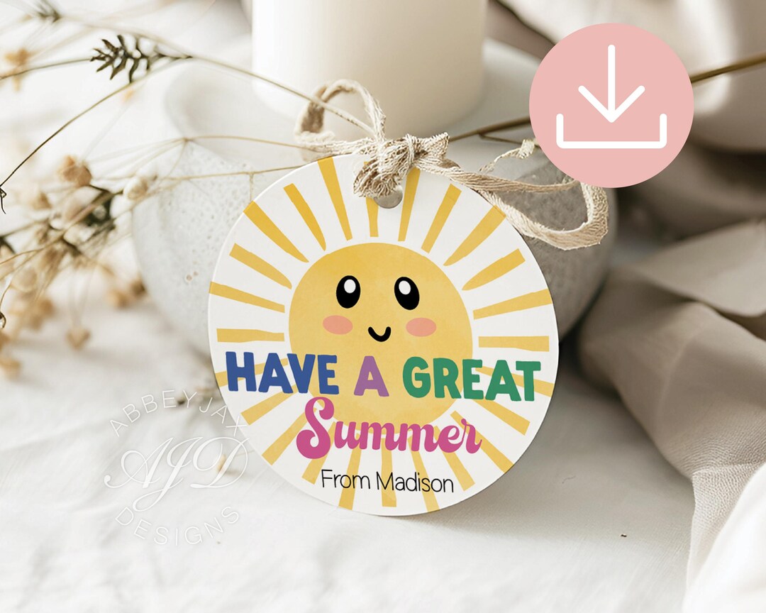 Have A Great Summer Gift Tags, Printable Summer Gift Tag for Students ...