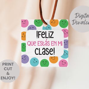 Back to School Cookie Tag in Spanish, Teacher Gift Tag for Students ...
