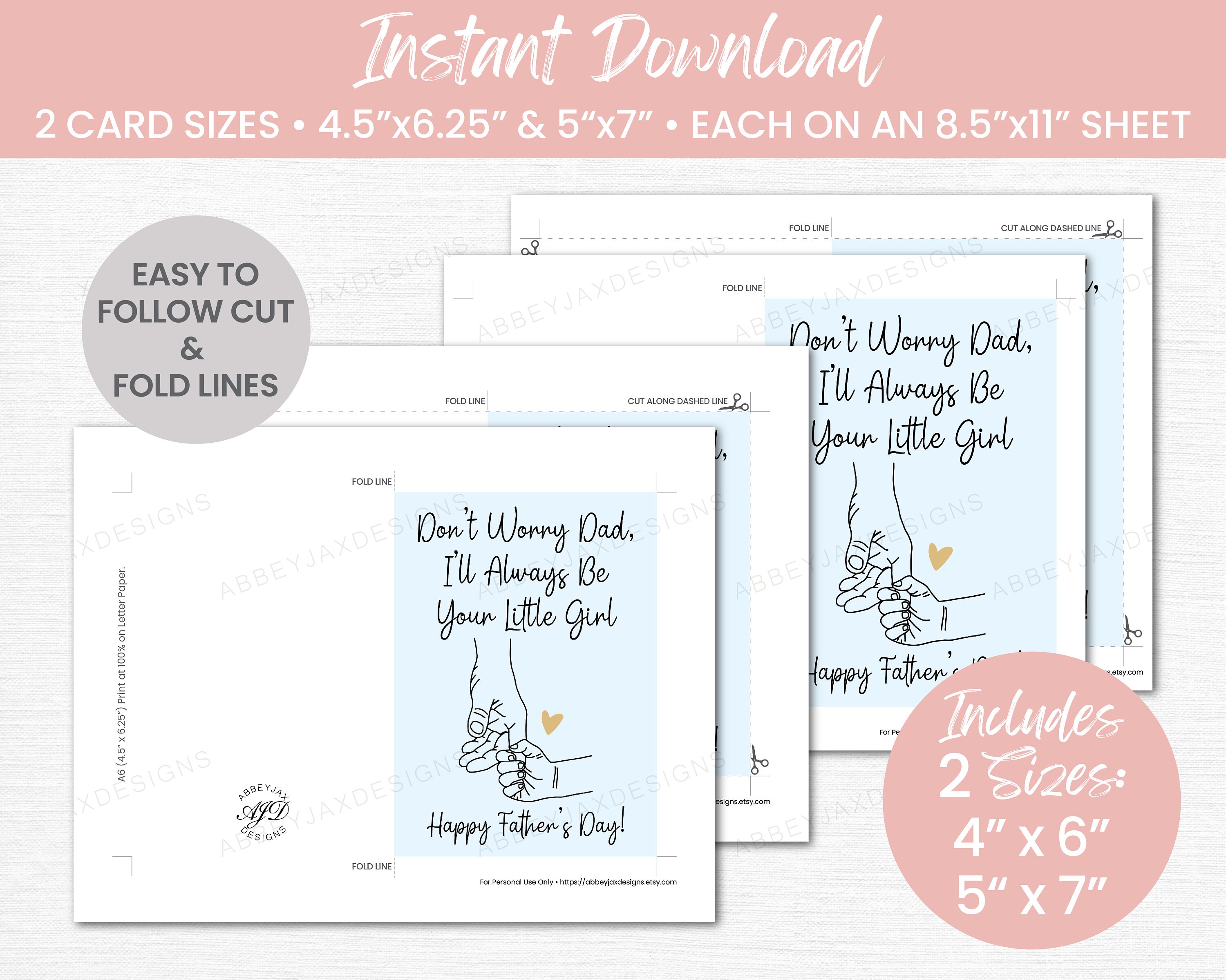 Father's Day Card, Printable Father's Day Card, Father's Day Card From ...