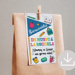 Back to School Gift Tag in Spanish, Welcome Back to School Tag, Spanish ...