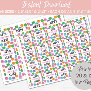 Back to School Cookie Tag, Happy You're in My Class, Tags for Teacher ...