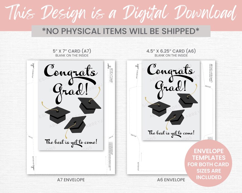 Congrats Grad Card Printable, Printable Graduation Card, Congrats Grad ...