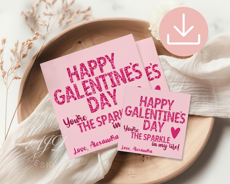 Galentines Gift Tags, Galentines Day Favor Labels, Galentine's Day Gift ...