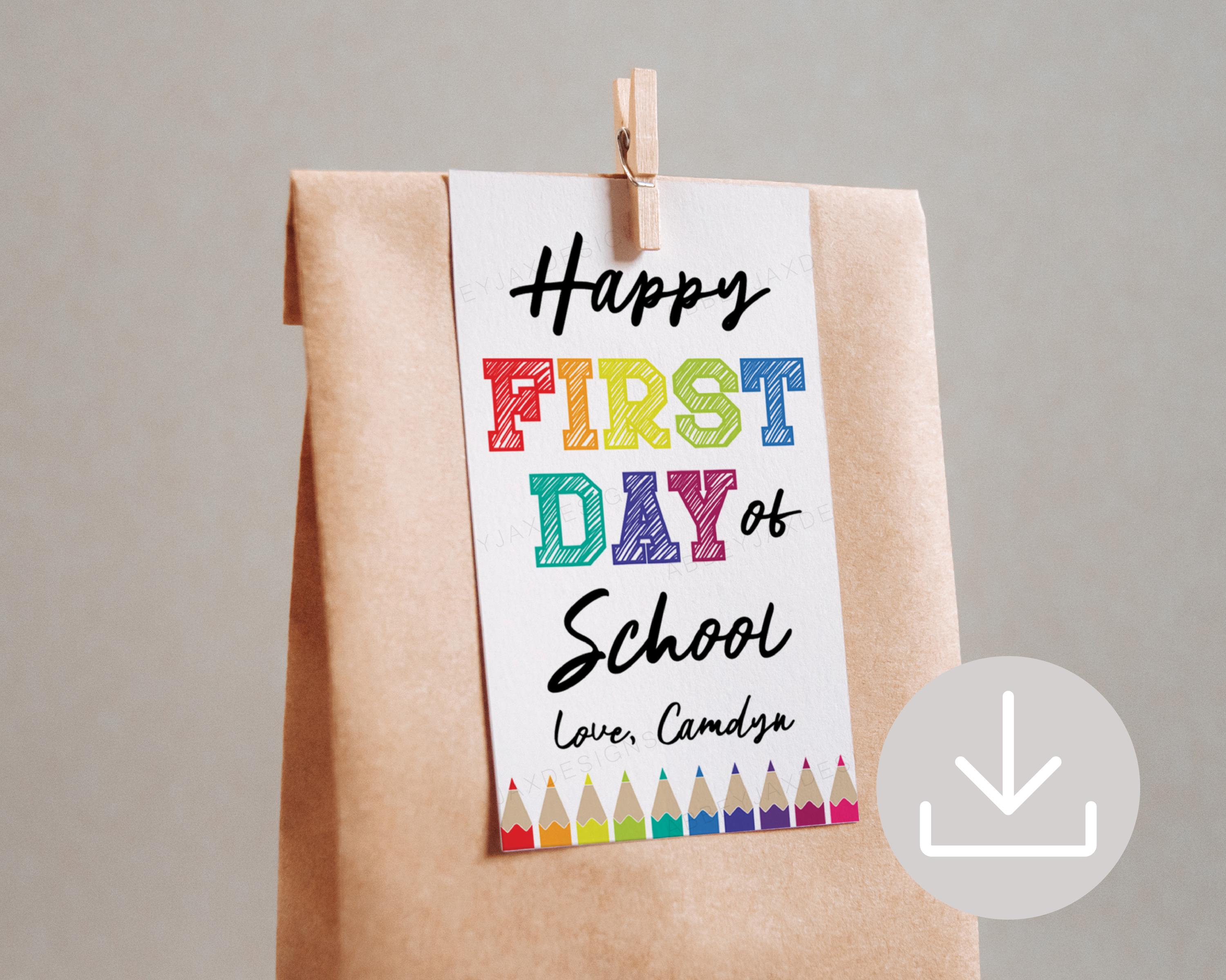 Happy First Day of School Tag, Welcome Back to School Tag, Back to ...