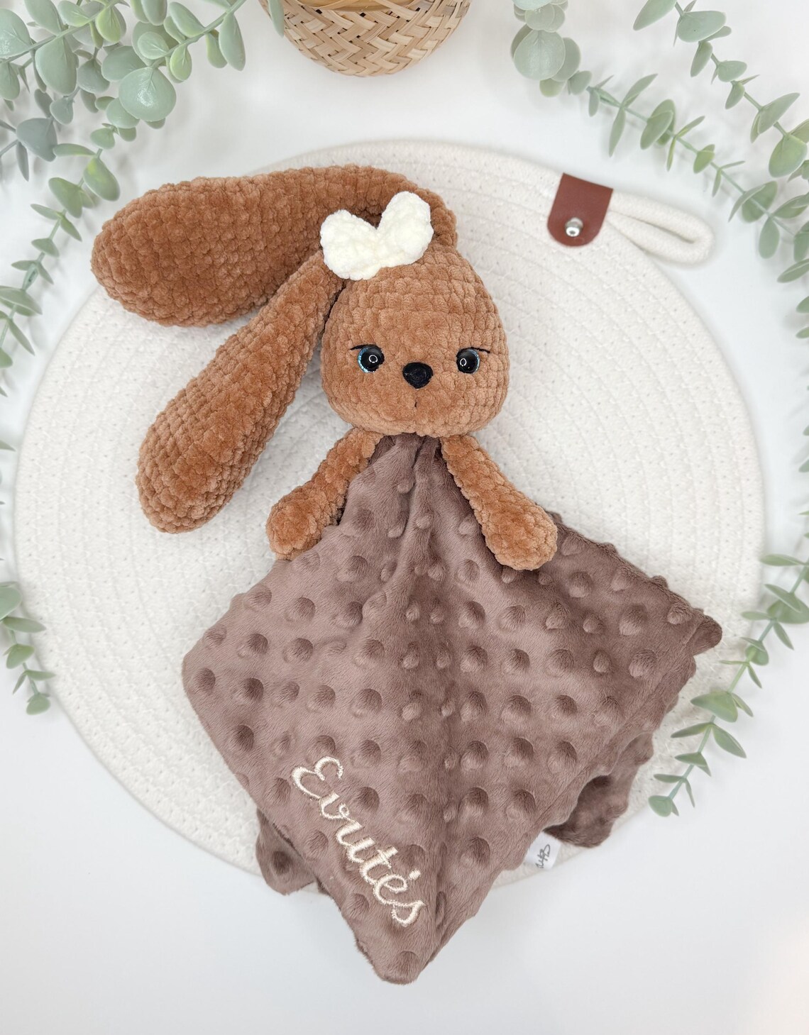 Sleeping Bunny Toy, Soft Minky Lovey, Handmade Newborn Gift - Etsy