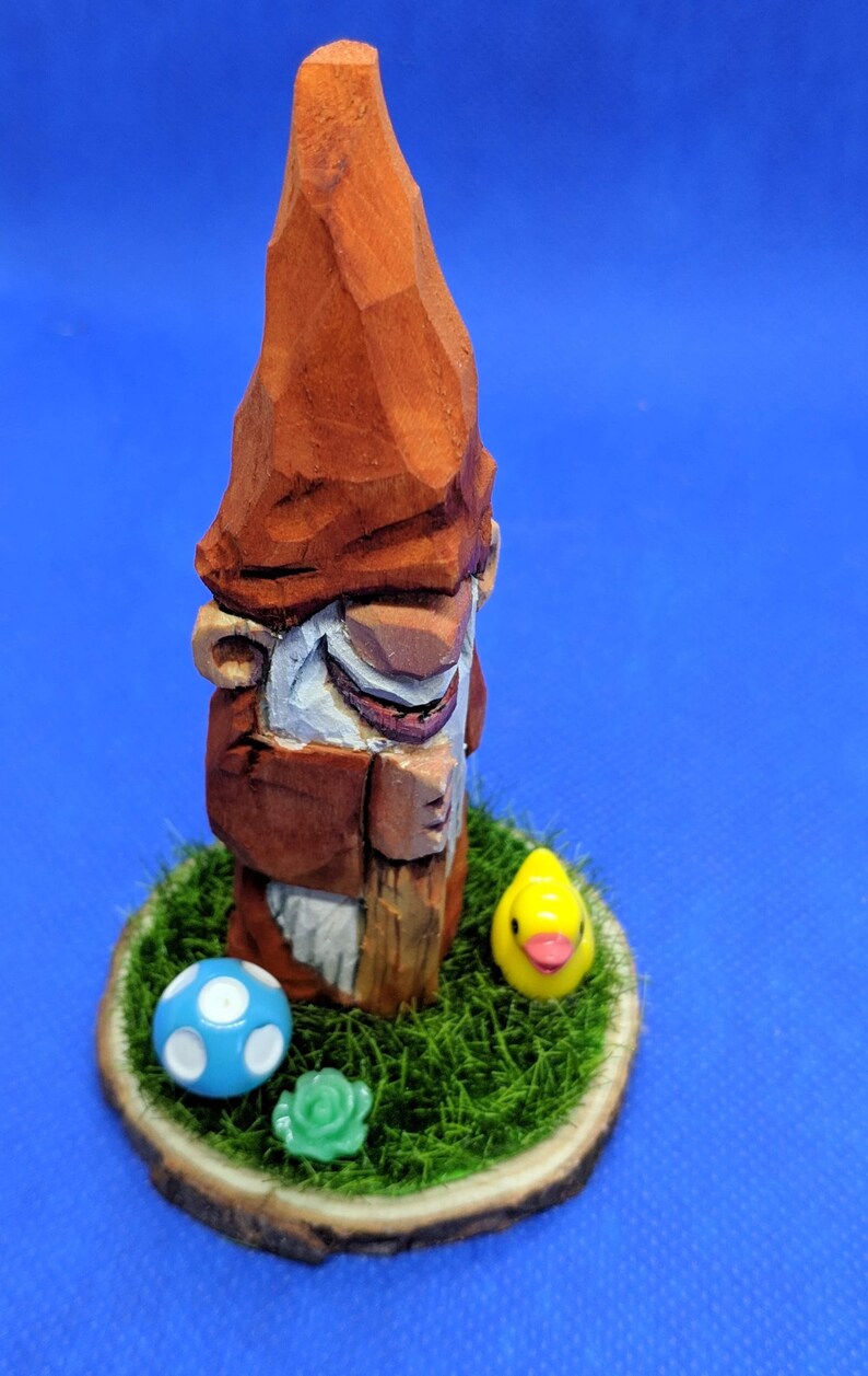 Hand Wood Carved and Painted Brown Wizard Carving - Etsy
