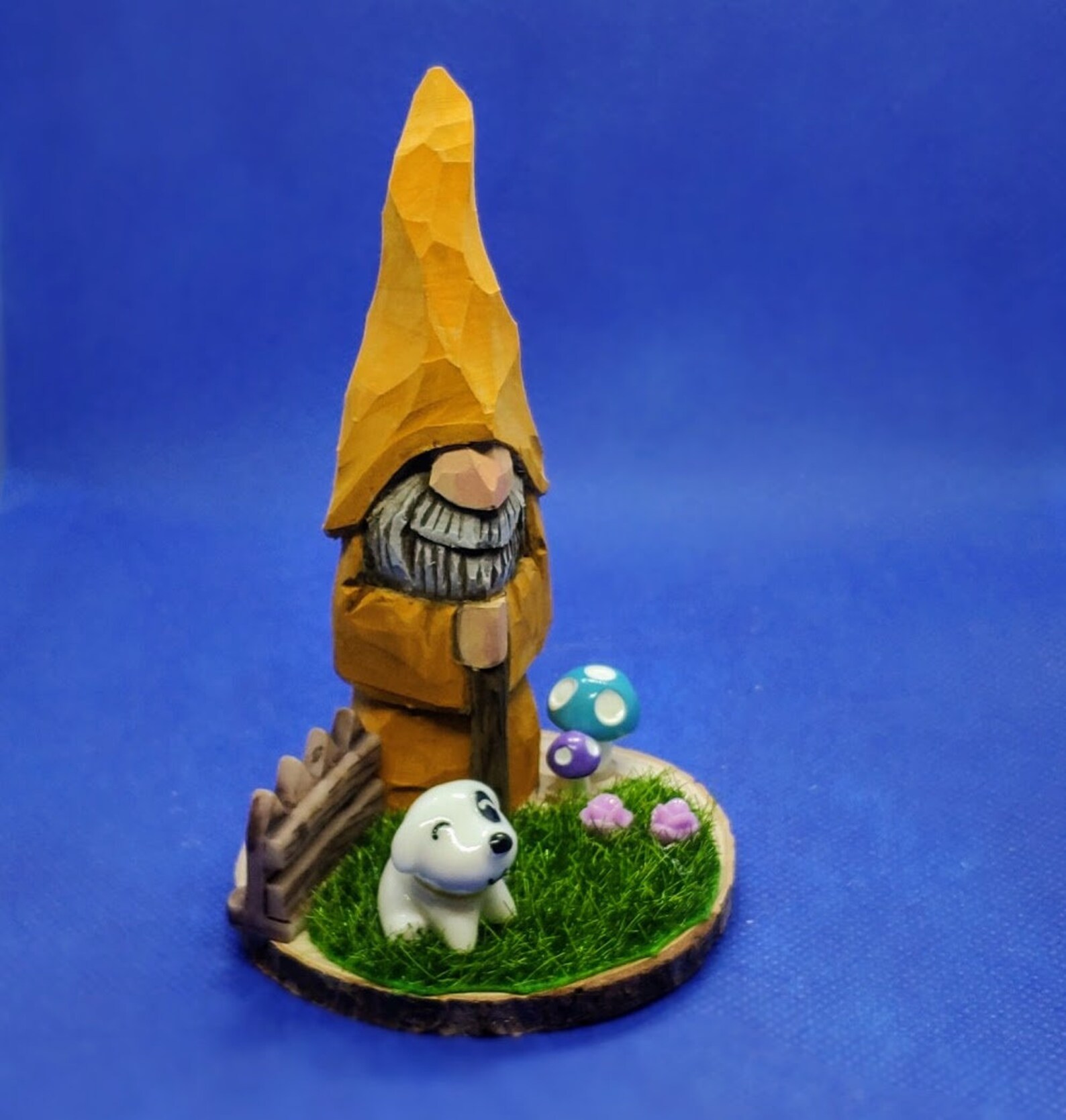Hand Wood Carved and Painted Wizard Carving - Etsy UK