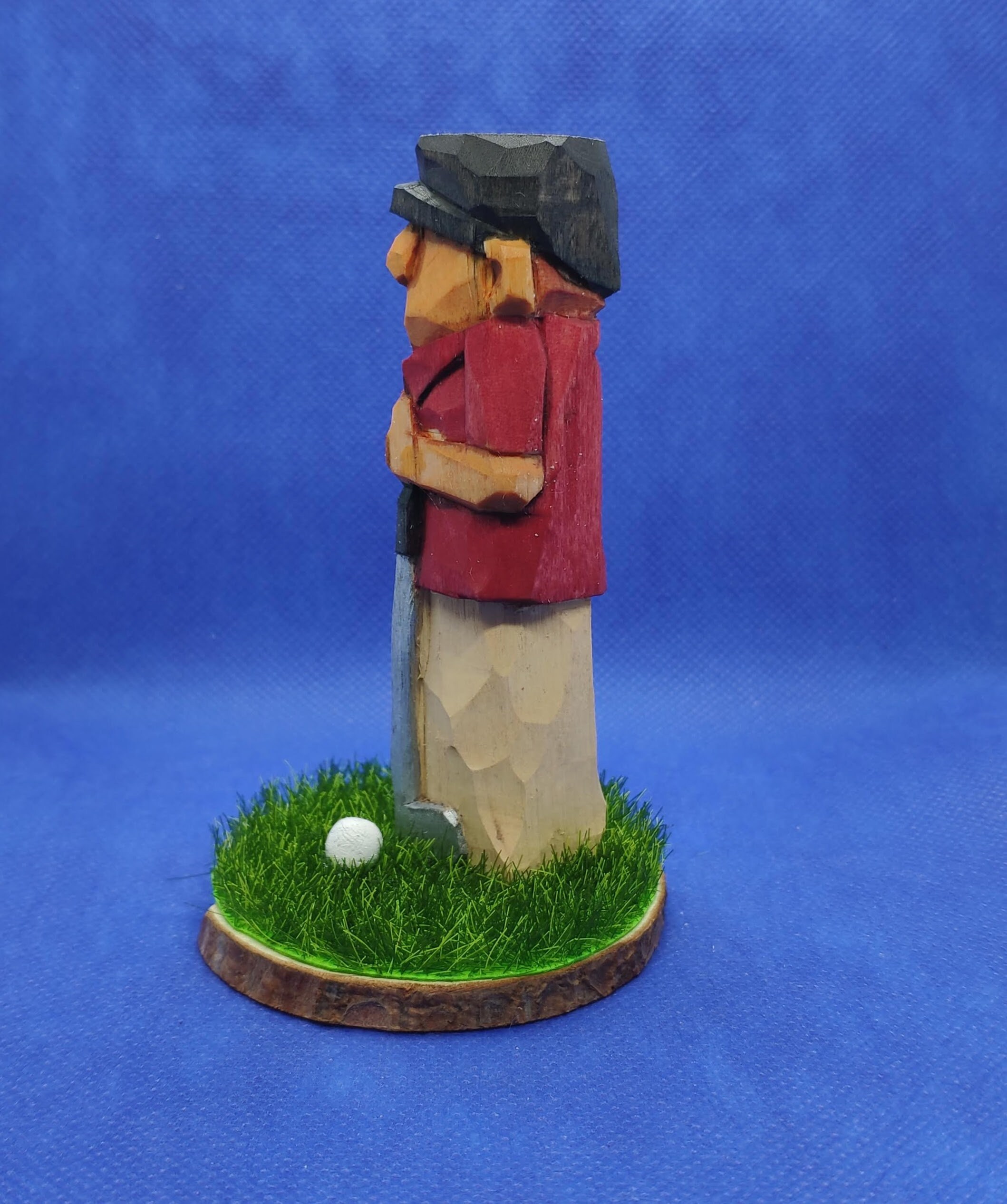 FORE the Golfer Handmade Wood Carving of a Golf Player - Etsy