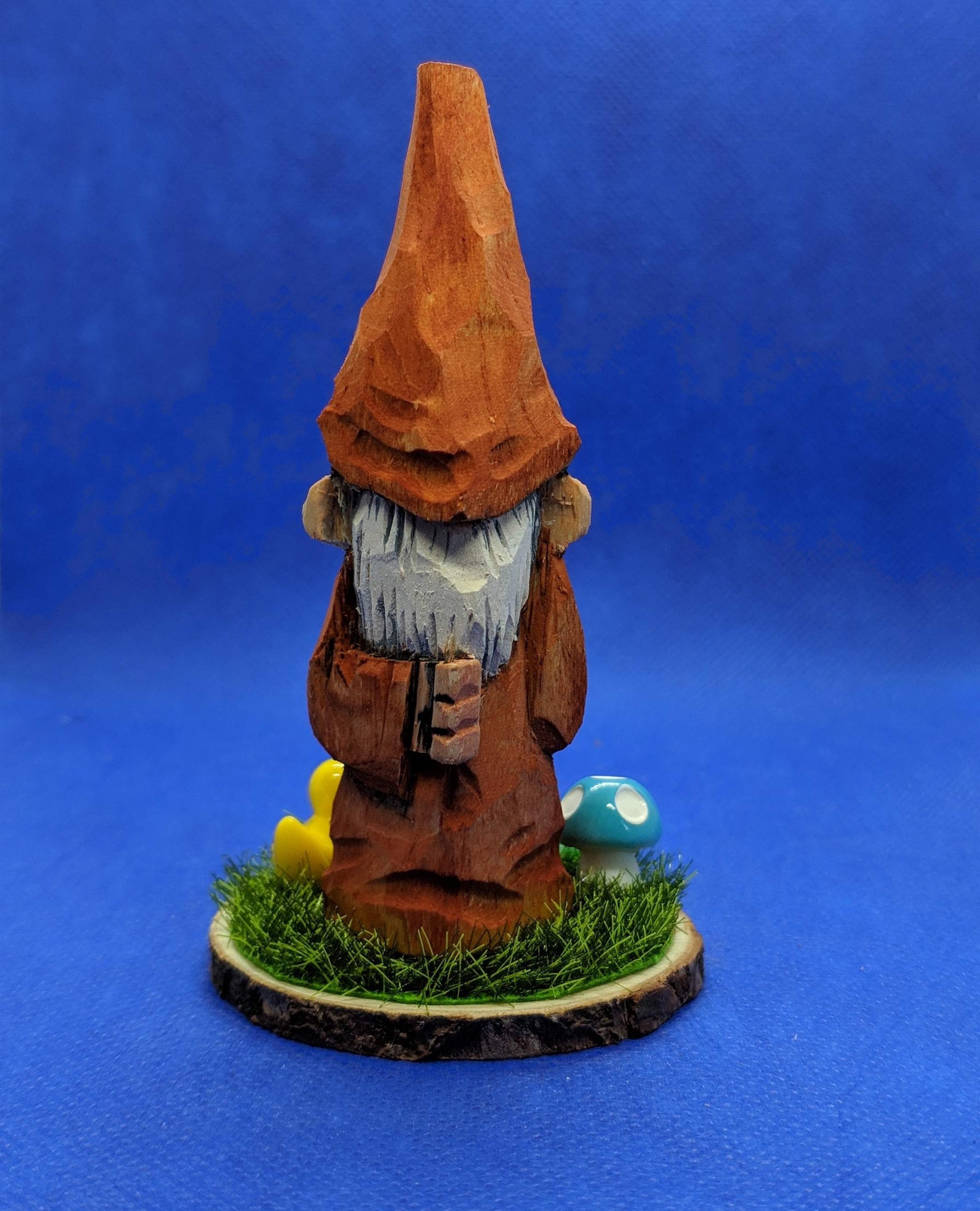 Hand Wood Carved and Painted Brown Wizard Carving - Etsy