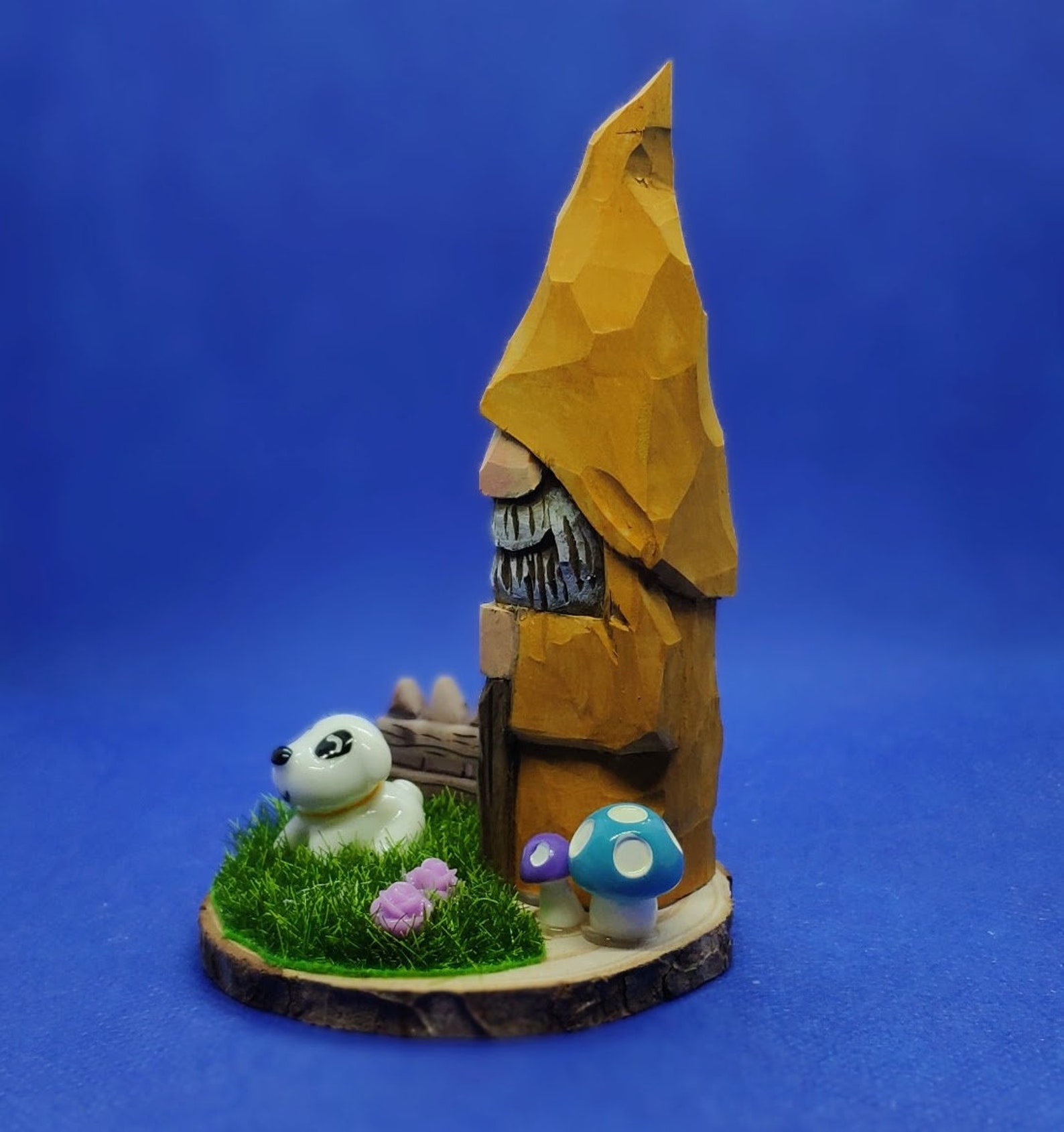 Hand Wood Carved and Painted Wizard Carving - Etsy UK