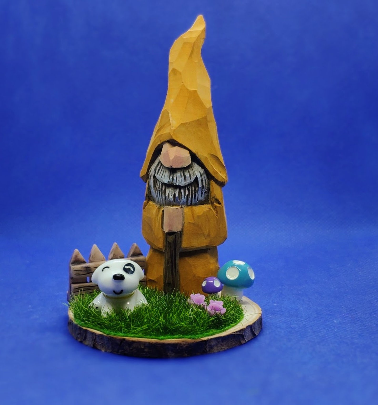 Hand Wood Carved and Painted Wizard Carving - Etsy UK