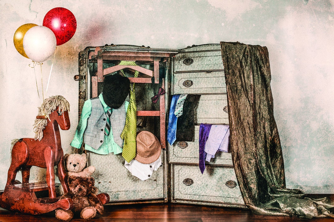 Vintage Wardrobe Backdrop ⋅ Rustic Antique Closet Photography ...