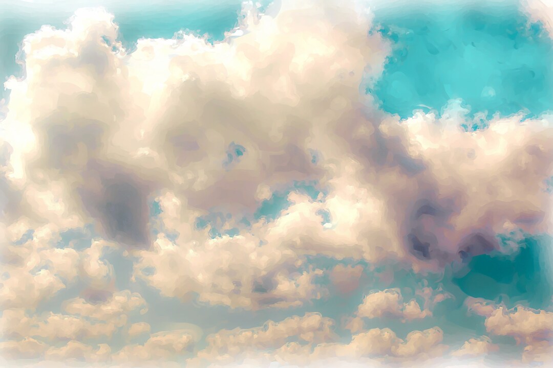 Dreamy Cloudscape Backdrop ⋅ Soft Sky Photography Background ⋅ Serene ...