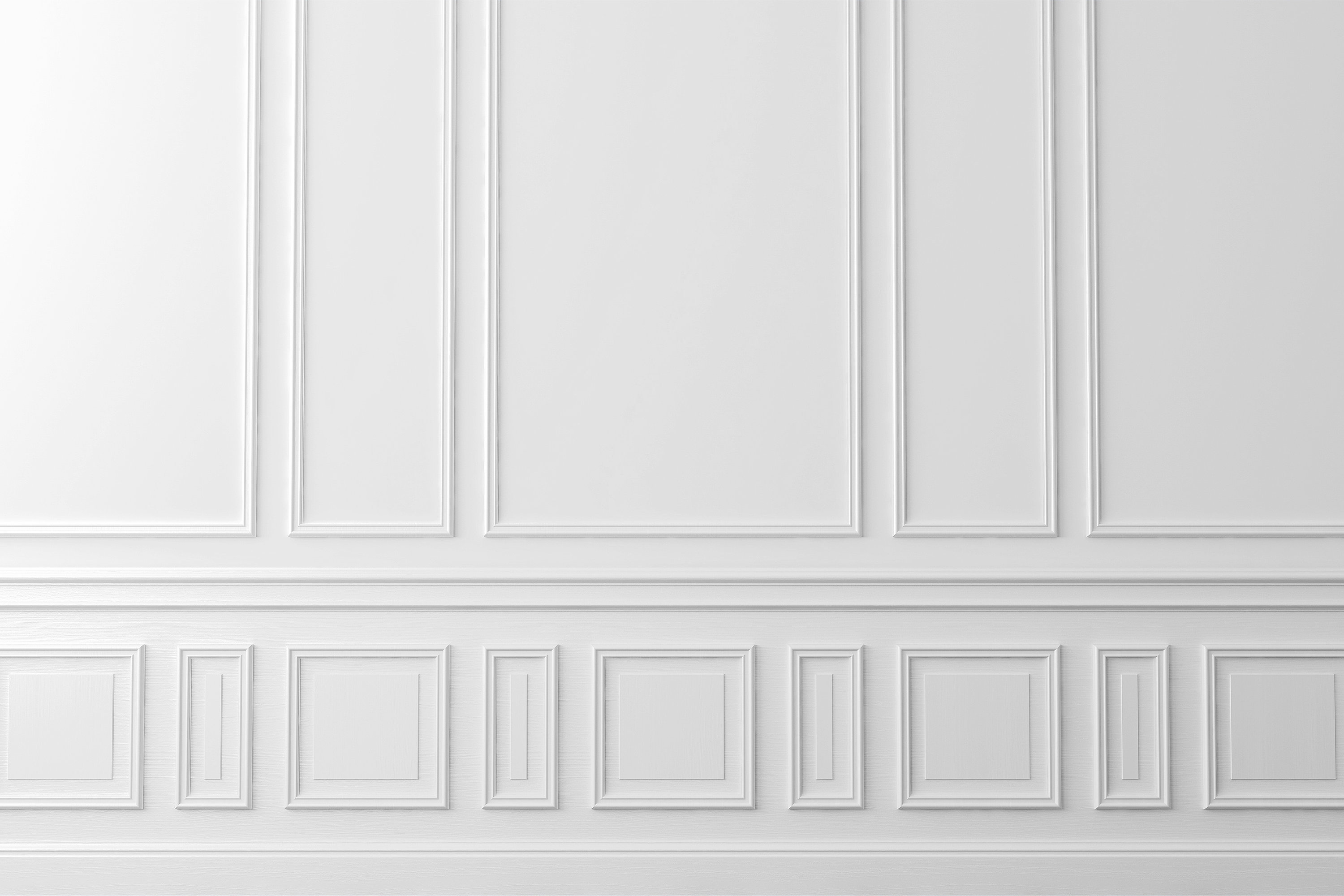 Elegant White Paneled Wall Molding Backdrop DIY Photography Background ...