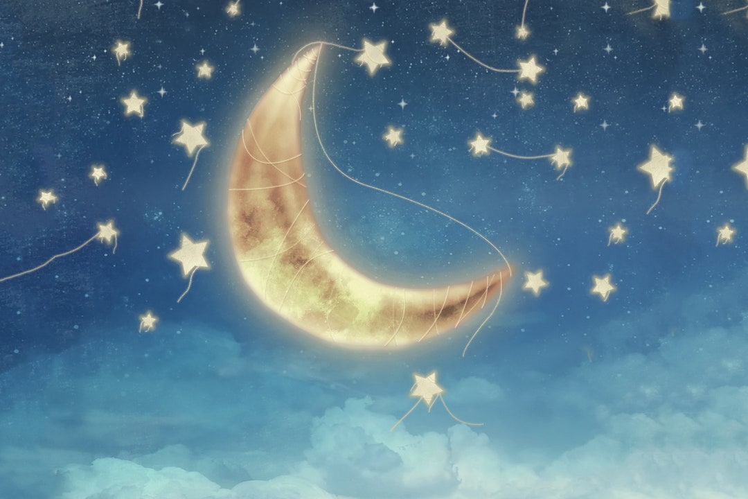 Night Sky Moon Stars Backdrop for DIY Photography, Events, and Newborn ...