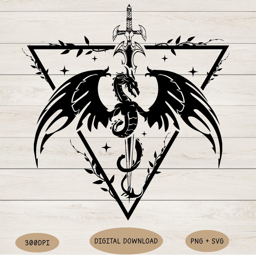 Fantasy PNG, Dragon and Sword Design, Fantasy Book Lover Quote, Bookish ...