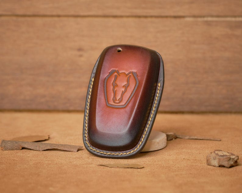 Ford Mustang Mach-e Key Fob Cover, Handmade Leather Case for Dark Horse ...