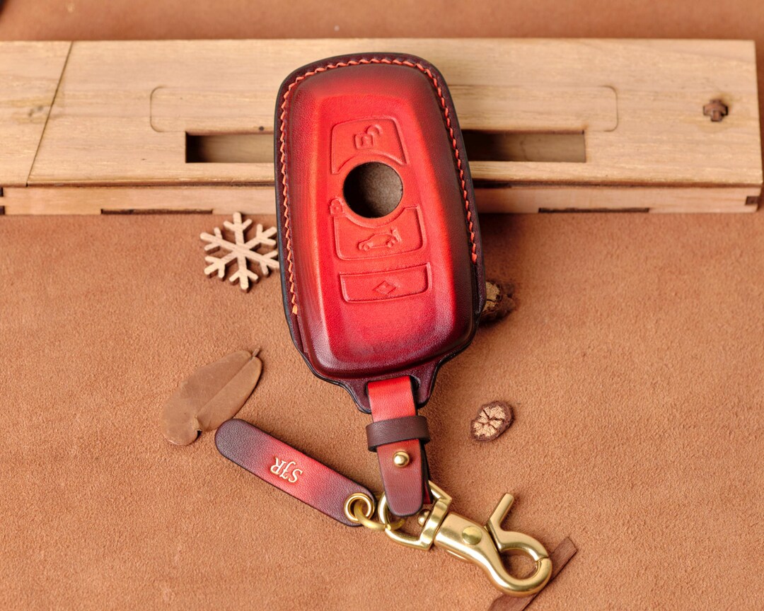 BMW Key Fob Cover, Handmade Leather Key Case for BMW X5 X1 X2 X3 X7 Ix3 ...