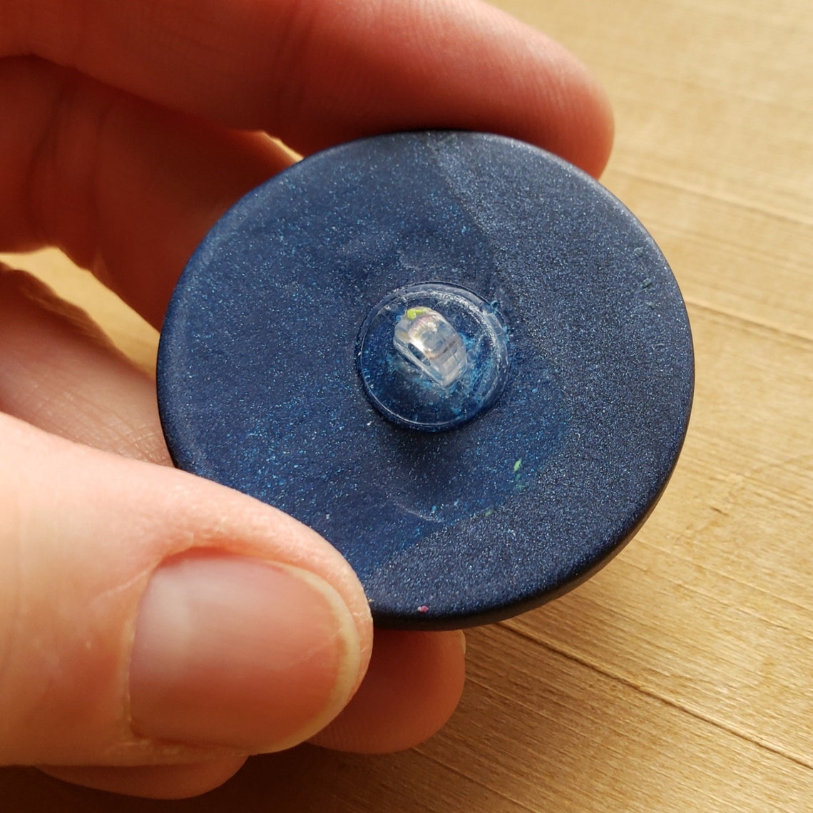 Swirling Focal Shank Button, OOAK Hand Made Polymer Clay, Spring Colors ...