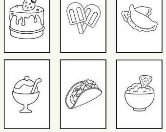 cute mexican food coloring pages