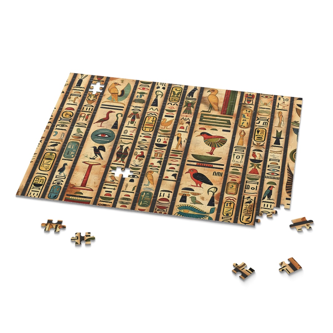 Ancient Egypt Hieroglyphs - Jigsaw Puzzle (120, 252, 500-piece) - Etsy