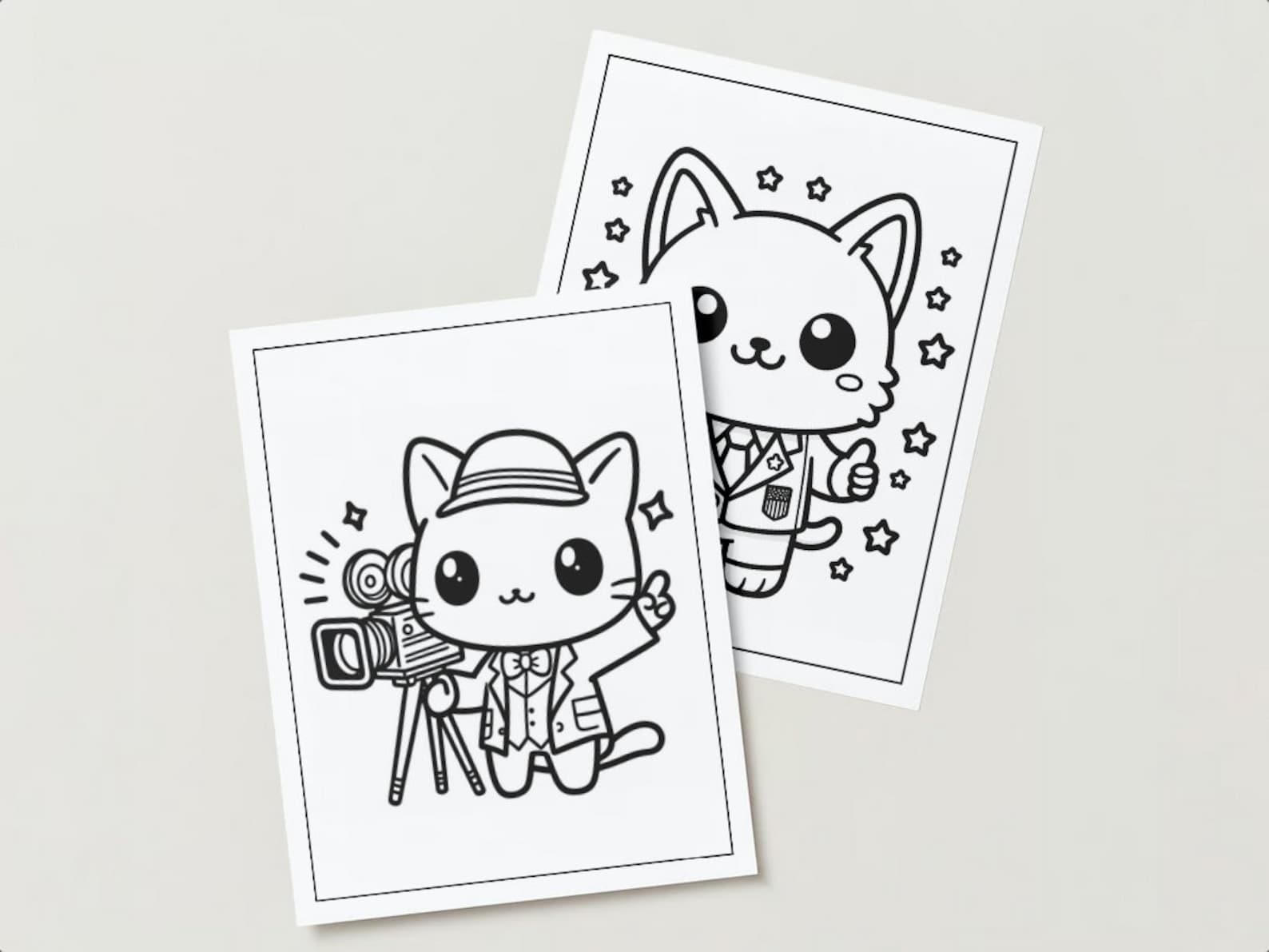55 Kawaii Cats Coloring Pages. Cute Cats Coloring Pages, Printable ...