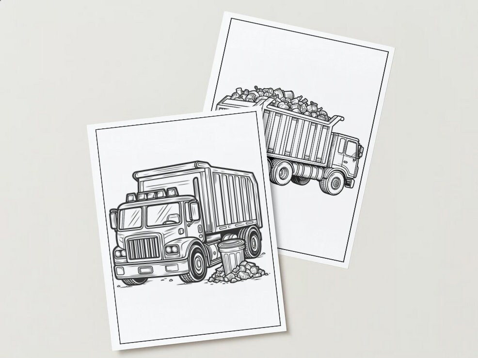55 Garbage Truck Coloring Pages for Kids. Coloring Book Pages ...