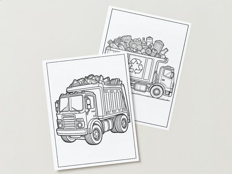 55 Garbage Truck Coloring Pages for Kids. Coloring Book Pages ...