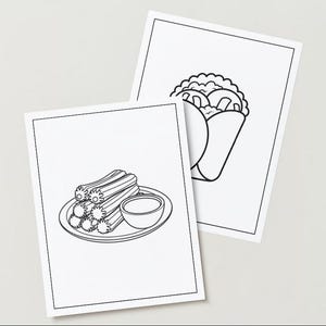 50 Mexican Treats Coloring Pages, Taco Coloring Pages, Mexican Food ...
