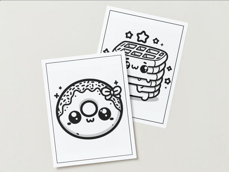 55 Kawaii Food Coloring Pages, Bold & Easy Designs, Cute Food Coloring ...