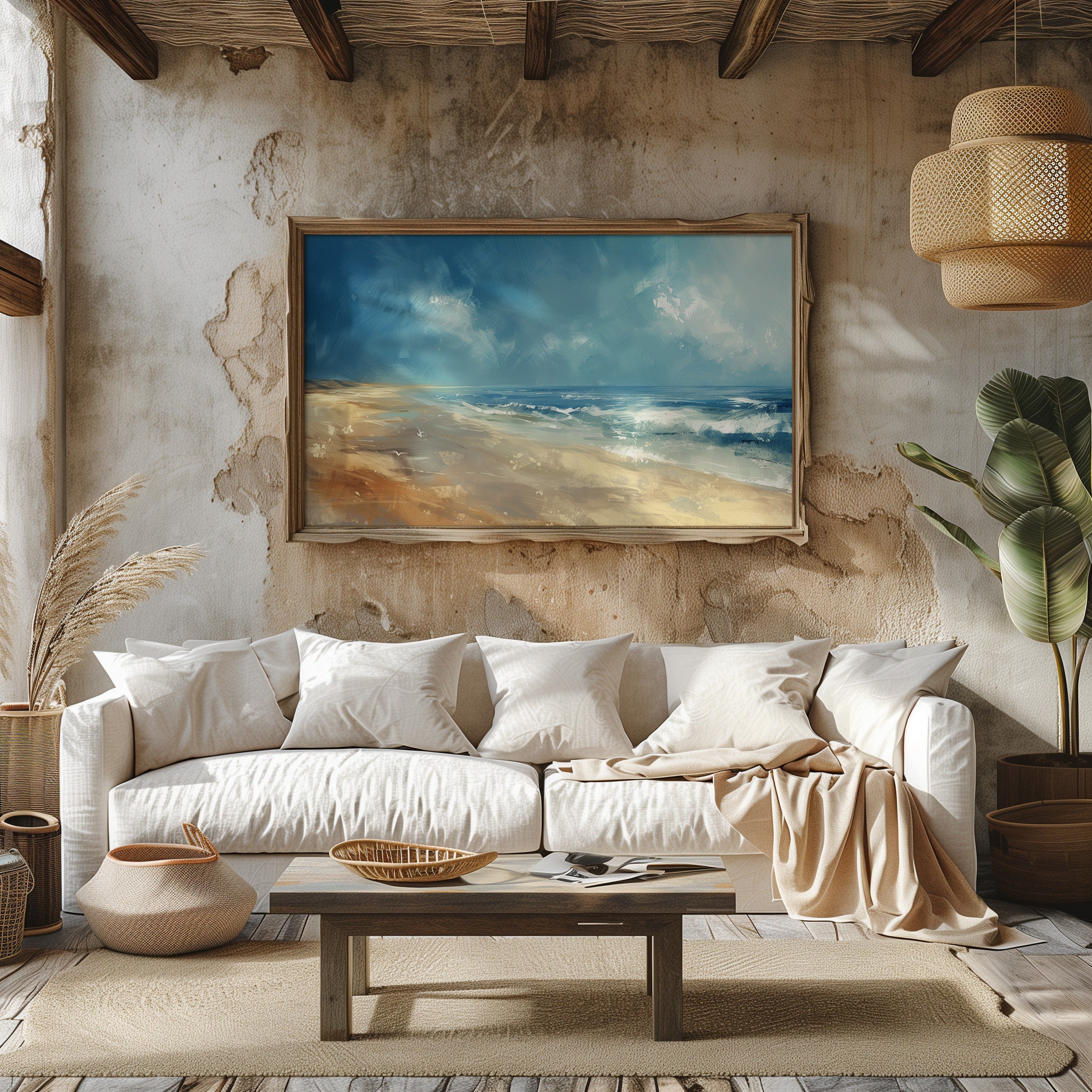 Frame TV Art Abstract Beach Digital Art Instant Download Samsung TV ...