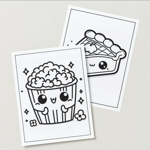 55 Kawaii Food Coloring Pages, Bold & Easy Designs, Cute Food Coloring ...