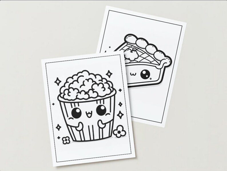 55 Kawaii Food Coloring Pages, Bold & Easy Designs, Cute Food Coloring ...