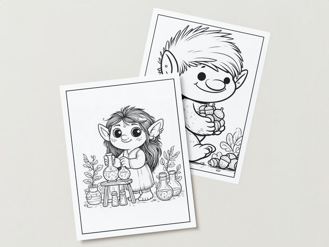 55 Cute Trolls Coloring Pages. Simple, Fun, and Easy Designs, Coloring ...