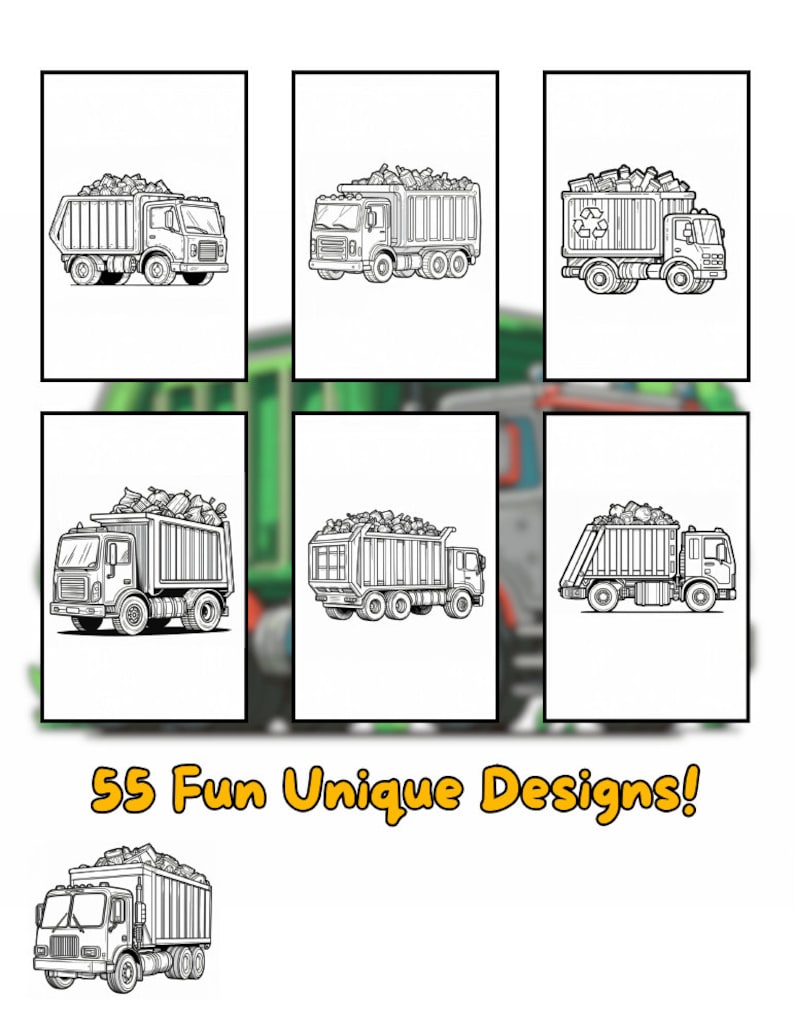 55 Garbage Truck Coloring Pages for Kids. Coloring Book Pages ...