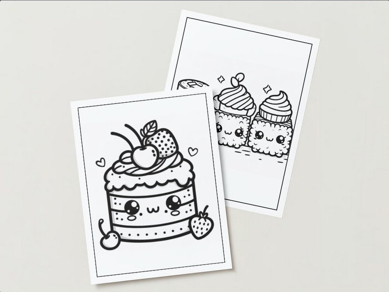 55 Kawaii Food Coloring Pages, Bold & Easy Designs, Cute Food Coloring ...